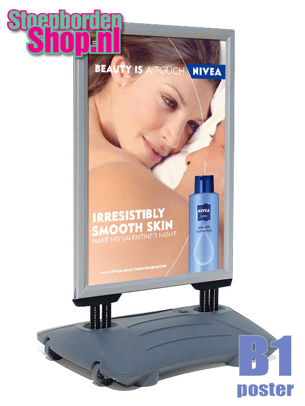 Weerbestendig stoepbord B1-formaat model Swingbase